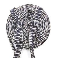 China Webbing 100% Hemp Black And White Braided Rope Plain Durable Flat Hemp Rope For Shoe for sale