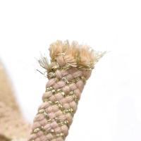 China 80% Pure Cotton 20% Polyester Cotton Flat Belt With Gold Thread Handwoven for Superior for sale
