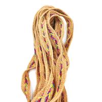 China 2.5cm Wide Natural Jute Lace Trim Ribbons Twisted Herringbone Webbing for Jute Crafts for sale