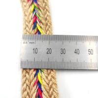 China 2.5cm Wide Natural Jute Lace Trim Ribbons Twisted Herringbone Webbing for Jute Crafts for sale