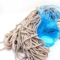 China 5mm Hollow Hemp Rope for DIY Clothing Accessories 100% Hemp Webbing Braided Jute Rope for sale