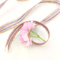 China Webbing 25mm Woven Jute Ribbon for Christmas Holiday Decoration 100% Jute Burlap Fabric for sale