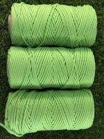 China Customizable Diameter and Length Cotton Binding Woven Cotton Rope for Spot Green Color for sale