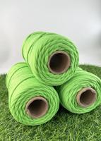 China Cords Direct 30 Years Experience Green Cotton Braided Rope for Clothing and Accessories for sale