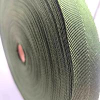 China Green Tactics Equipment Material Strap 3cm Width Woven Nylon Herringbone Webbing for sale