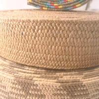 China 65% Straw 35 % Latex Braided Elastic Straw Braided Tape Elastic Belt Webbing for Shoes for sale