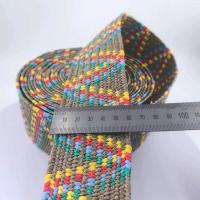 China Sustainable Custom Color Silk Grass Elastic Braided Belt 2mm Thick Webbing Strap Roll 6cm Wide for sale