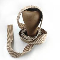 China 4cm Woven Belt Herringbone Grain jute webbing for Vintage Style Summer Hat Accessories for sale