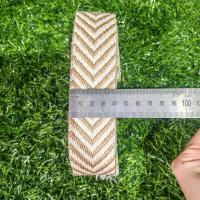 China 4cm Woven Belt Herringbone Grain jute webbing for Vintage Style Summer Hat Accessories for sale