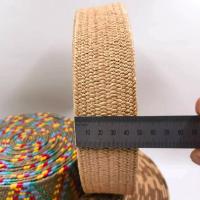 China Other 65% Straw 35% Latex Braided Elastic Straw Braided Tape Elastic Belt Webbing for sale