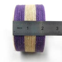 China Sustainable Decorative Stripe Burlap Ribbon for Bags 5.5cm Colored Jute Fishing Line Belt for sale