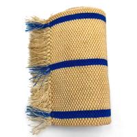 China 70% Polyester 30% Latex Waist Elastic Band With Blue Stripes for Clothing Accessories for sale
