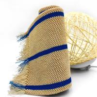 China 70% Polyester 30% Latex Waist Elastic Band With Blue Stripes for Clothing Accessories for sale