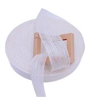 China 3.8cm Pure White Jute Woven Ribbon Perfect for Your B2B Decoration Projects and Needs for sale