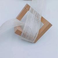 China 3.8cm Pure White Jute Woven Ribbon Perfect for Your B2B Decoration Projects and Needs for sale