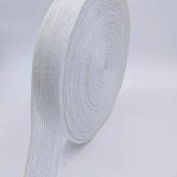 China 3.8cm Pure White Jute Woven Ribbon Perfect for Your B2B Decoration Projects and Needs for sale