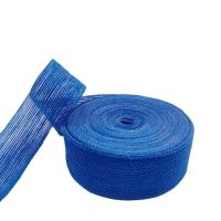China Support 7 Days Sample Order Lead Time 4cm Blue Jute Ribbon for Gift Box Decoration for sale