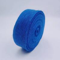 China Support 7 Days Sample Order Lead Time 4cm Blue Jute Ribbon for Gift Box Decoration for sale