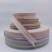 China Colorful Jute Ribbon Gift Box Packaging Eco Friendly Webbing for Christmas Decoration for sale