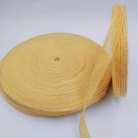 China 2024 Pure Yellow Fishing Line Hemp Ribbon Jute Webbing for Customized Colors Garment for sale