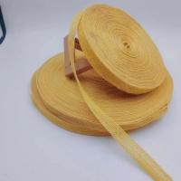 China 2024 Pure Yellow Fishing Line Hemp Ribbon Jute Webbing for Customized Colors Garment for sale