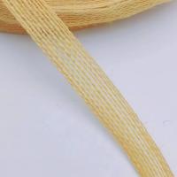 China 2024 Pure Yellow Fishing Line Hemp Ribbon Jute Webbing for Customized Colors Garment for sale