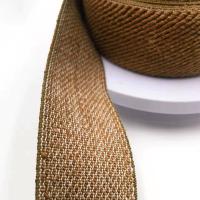 China Fabric Woven Jute Webbing Elastic Webbing for Clothing and Christmas Decorations for sale
