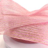China Pink Jute Ribbon Jute Burlap Rolls for Gift Packing Christmas Wedding Decoration 2.6 Inch for sale