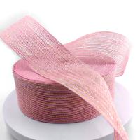 China Pink Jute Ribbon Jute Burlap Rolls for Gift Packing Christmas Wedding Decoration 2.6 Inch for sale
