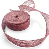 China 80% Jute 20% Polyester Eco Friendly Gold-wrapped Hemp Ribbon for Decorative Fishing Line for sale