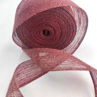China 80% Jute 20% Polyester Eco Friendly Gold-wrapped Hemp Ribbon for Decorative Fishing Line for sale