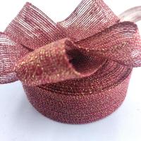 China 80% Jute 20% Polyester Eco Friendly Gold-wrapped Hemp Ribbon for Decorative Fishing Line for sale