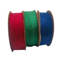 China 1mm Thickness Red Green Blue Belt Roller Nylon Jute Ribbon Webbing For Bag Strap for sale