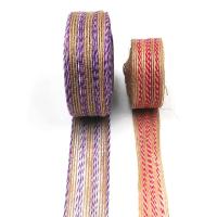 China Direct Jute Ribbon for Home Textile in Birthday and Christmas Line Colored Decoration for sale