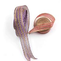 China Direct Jute Ribbon for Home Textile in Birthday and Christmas Line Colored Decoration for sale
