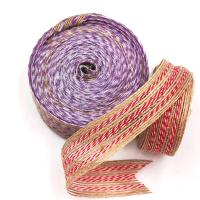 China Direct Jute Ribbon for Home Textile in Birthday and Christmas Line Colored Decoration for sale