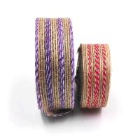 China Direct Jute Ribbon for Home Textile in Birthday and Christmas Line Colored Decoration for sale