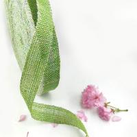China Exquisite Deco Green Webbing 100% Jute 1.5 Inch Jute Ribbon for Webbing and Packaging for sale