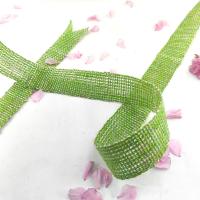 China Exquisite Deco Green Webbing 100% Jute 1.5 Inch Jute Ribbon for Webbing and Packaging for sale