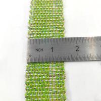 China Exquisite Deco Green Webbing 100% Jute 1.5 Inch Jute Ribbon for Webbing and Packaging for sale
