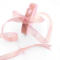 China 50% Jute 50% Polyester Fish Silk Glitter Decorative Jute Ribbon For Gift Packaging for sale