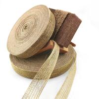 China Eco-Friendly 25mm Jute Ribbon for Wrapping and Bouquets Not Support 7 Days Sample Order for sale