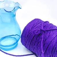 China 4.5mm Purple Craft Jute Rope Roll Twisted Jute Twine Hemp String for Gift Wrapping for sale