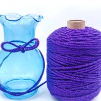 China 4.5mm Purple Craft Jute Rope Roll Twisted Jute Twine Hemp String for Gift Wrapping for sale