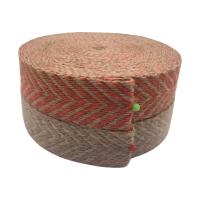 China 4 Cm Wide 2.5mm Thickness Jute Webbing Herringbone Webbing Edging For Eco-friendly Shoes for sale