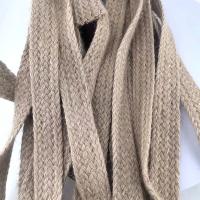 China Custom Size 17 Braided Jute Belt Biodegradable Eco Natural 2.5cm Webbing Belt in Colors for sale