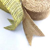 China Jute Decorative Webbing for Bags Decoration 45mm Wide Green Home Textile for sale
