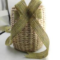 China Jute Decorative Webbing for Bags Decoration 45mm Wide Green Home Textile for sale