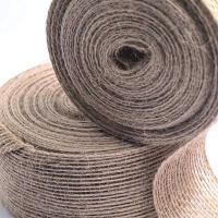 China 80% Jute 20% Polyester Ribbon 10*10*4cm Webbing for Sustainable and Gift Decoration for sale