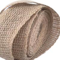 China Sustainable 100% Jute Clothing Accessories Webbing Belt Woven Edge Jute Webbing for 2024 for sale